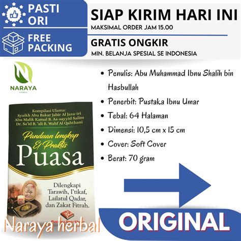 Jual Panduan Lengkap Dan Praktis Puasa Tarawih Itikaf Lailatul Qadar