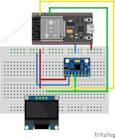 Esp32 Mpu 6050 Accelerometer Gyroscope Temperature Sensor