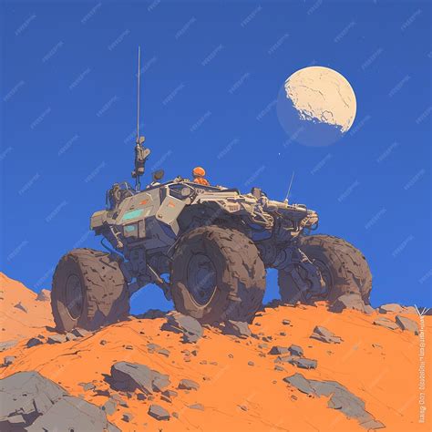 Premium Photo Adventure In Space Robotic Rover On Mars Surface