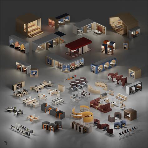 3d Model Collaborative Work Space Bundle Toffu Co