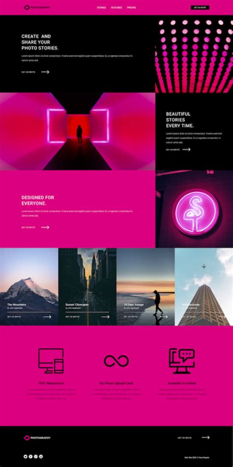 Sitio de Fotografía Construído con HTML y CSS Grid V