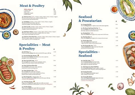 Menu At Thai Rack Glass House Restaurant Royston
