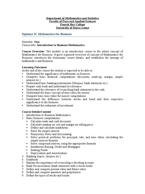 business mathematics fbc dip ii pdf interest mathematics