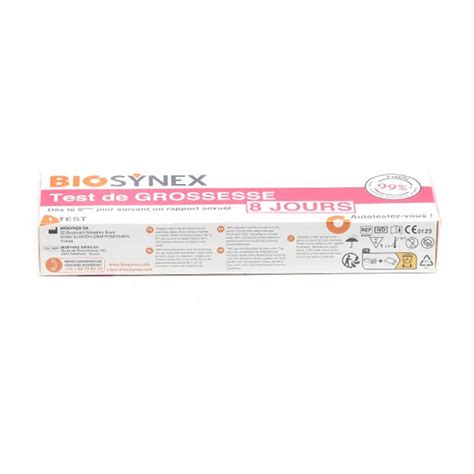 Biosynex Test De Grossesse 8 Jours Après Le Rapport Sexuel