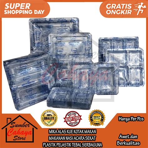 Jual PLASTIK MIKA KUE KOTAK ALAS PELASTIK KEMASAN BENING TRANSPARAN