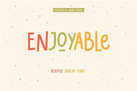 Enjoyable Playful Font Freedafonts