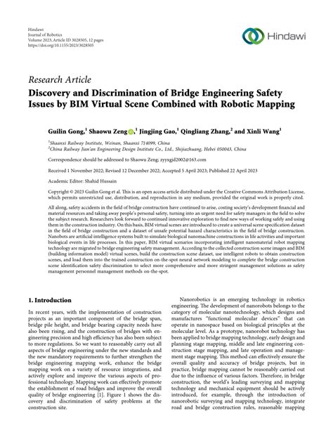 PDF Discovery And Discrimination Of Bridge Engineering Safety Issues By BIM Virtual Scene