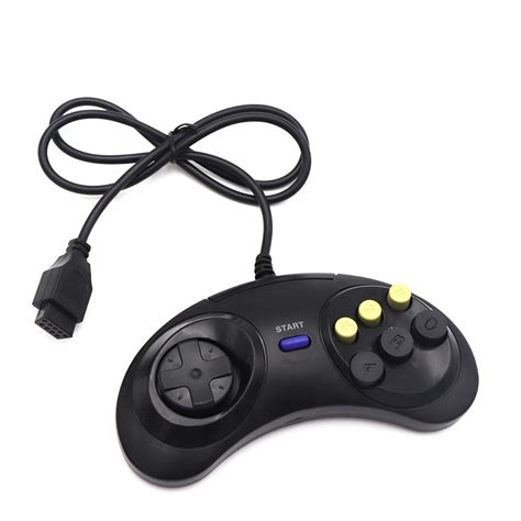 Classic Wired 6 Buttons Joypad Handle Game Controller For Sega Md2 Mega
