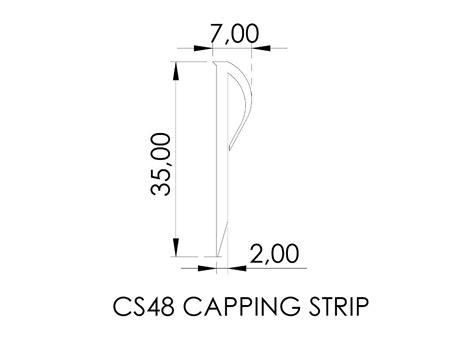 Capping Strip Extrusion Cs48 Extrusions Polysales