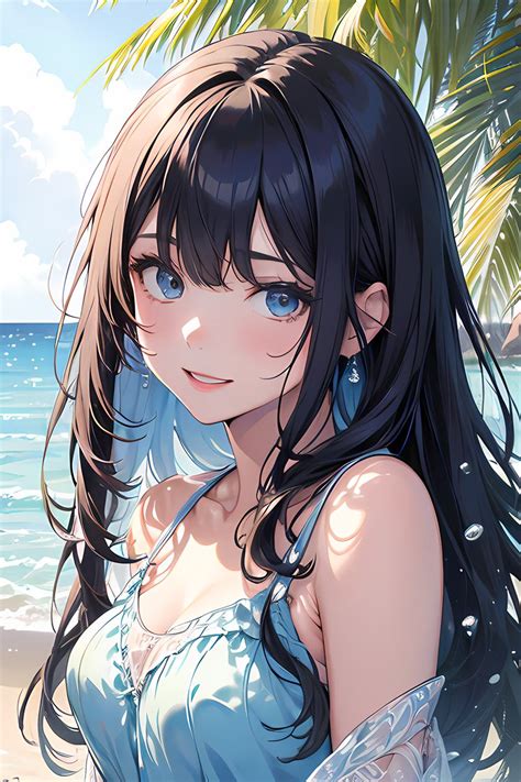 ぱきぴんこ＠4冊目のイラスト集出した見習いai術士 On Twitter 海でビキニとみせかけてキャミソールを着せていく Aiart