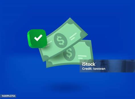 체크 마크 픽토그램이있는 달러 지폐 3d 벡터 일러스트 레이 션 0명에 대한 스톡 벡터 아트 및 기타 이미지 0명 3차원
