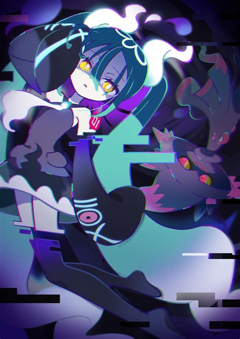 Hatsune Miku Mismagius And Ghost Miku Pokemon And 2 More Drawn By