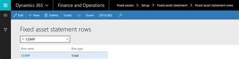 Fixed Asset Statement Report Microsoft Dynamics 365 Enterprise Edition Financial Management