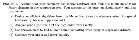 Solved Problem 1 Assume That Your Computer Has Special