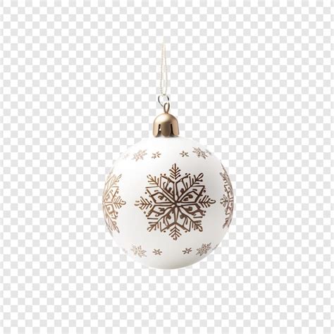 Free Psd Ornament Hanging In Snow During Christmas Isolated On