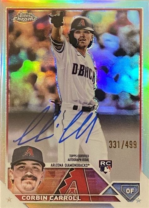 Corbin Carroll 2023 Topps Chrome RA CCA Rookie Autographs Refractor