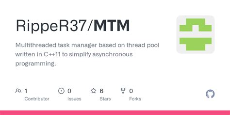 GitHub RippeR37 MTM Multithreaded Task Manager Based On Thread Pool
