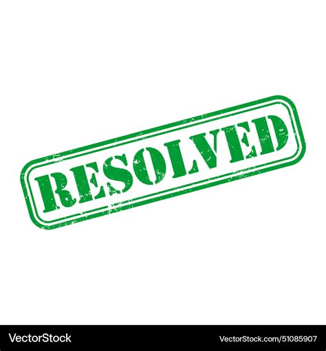 Resolved Stamp Icon Or Rubber Royalty Free Vector Image