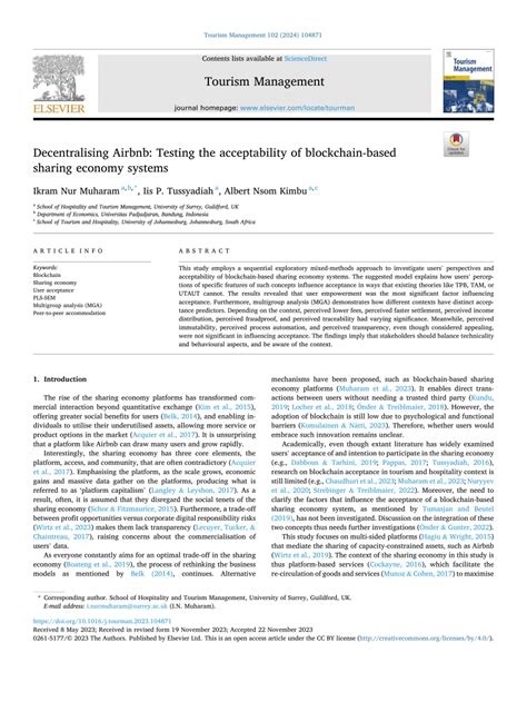 Pdf Decentralising Airbnb Testing The Acceptability Of Blockchain