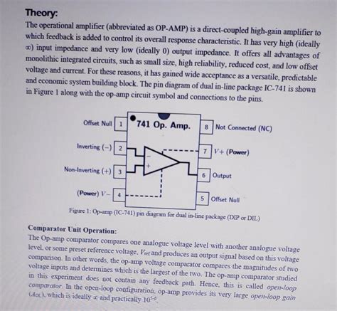 Solved Name Of Experiments Study Of Basic Comparator Chegg
