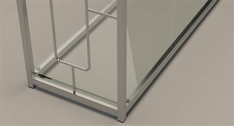 Console Table Rectangle Metal Glass D Model Max Fbx Obj Free D