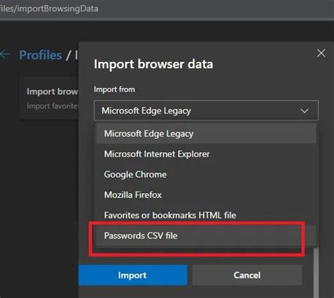 如何使用microsoft edge导入 导出密码