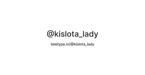 Kislotalady — Teletype
