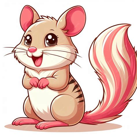 Premium Vector Cute Gerbil Vector Cartoon Illustration