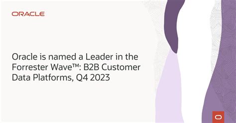 Oracle Is The Leader In B2b Customer Data Platforms Cdps Mohan Babu