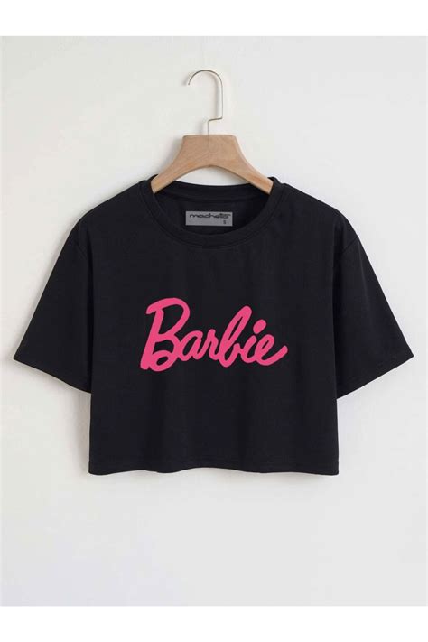 Machetta Kız Çocuk Barbie Baskılı Siyah Crop Bluz Fiyatı Yorumları
