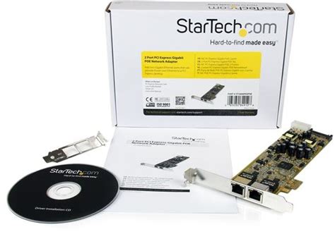 Startech Com Dual Port PCI Express Gigabit Ethernet PCIe Netwerkkaart Adapter PoE PSE