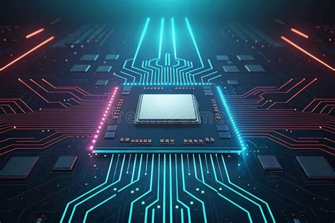 Abstract Futuristic Circuit Board Illustration High Computer Digital Technology Concept Vector