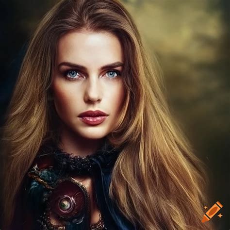 Portrait Of Exotic High Fashion Female Extravagant Attitude Facing