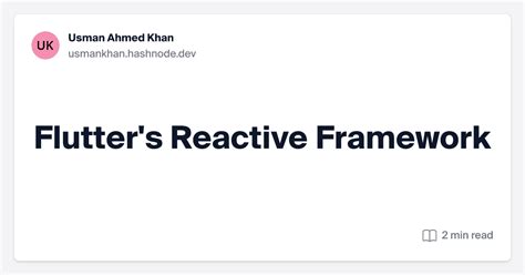 Flutters Reactive Framework