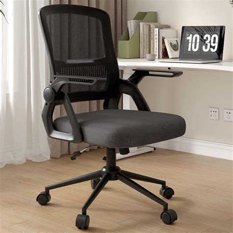 Naspaluro Office Computer Desk Chair Ergonomic Mesh Flip Up Arms Comfy