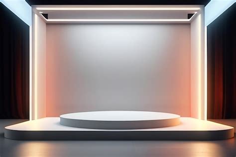 Premium Photo Empty Stage Design For Mockup And Corporate