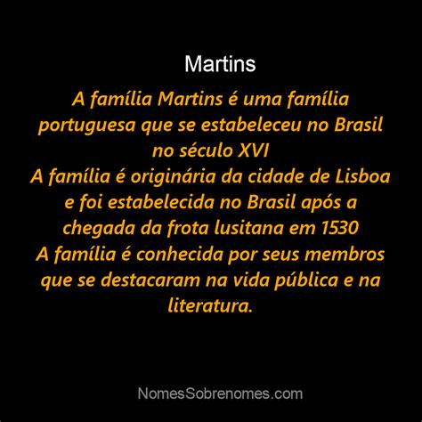 Origem Do Sobrenome Martins LIBRAIN