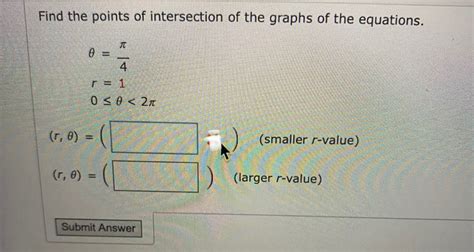 Answered Find The Points Of Intersection Of The Bartleby