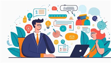 Business Communication Vector Illustration Premium Ai Generated Vector