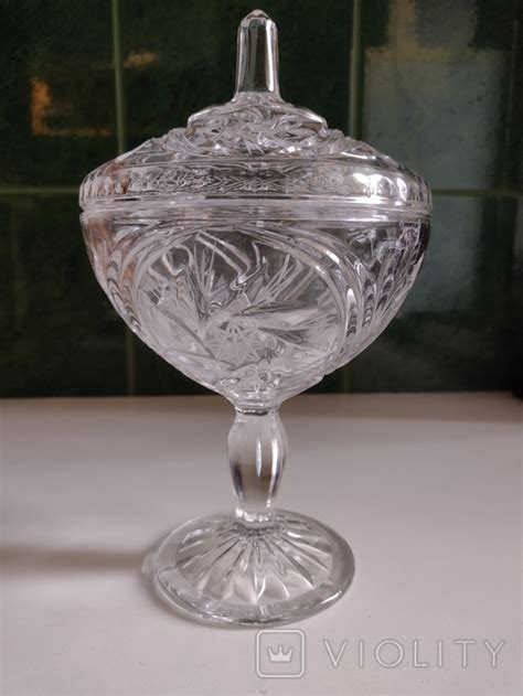 Ваза кришталева з кришкою Цукерниця 118714479 купити Violity