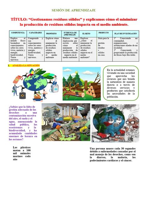 SesiÓn Residuos Solidos Y Medio Ambiente Pdf Residuos Biodiversidad