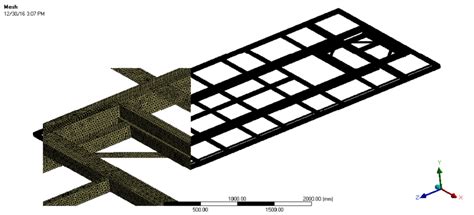Frame With Shell Elements Download Scientific Diagram
