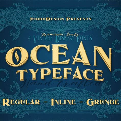 Ocean Display Font A Serif Font By Jumbodesign Nautical Fonts