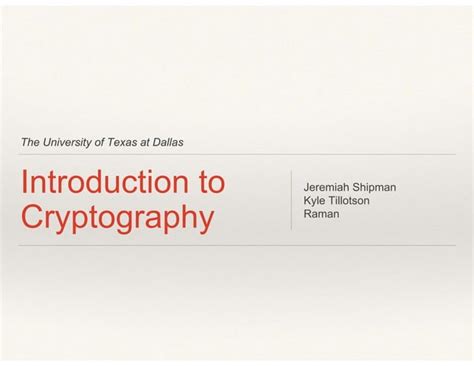 Classic Cryptography Ppt