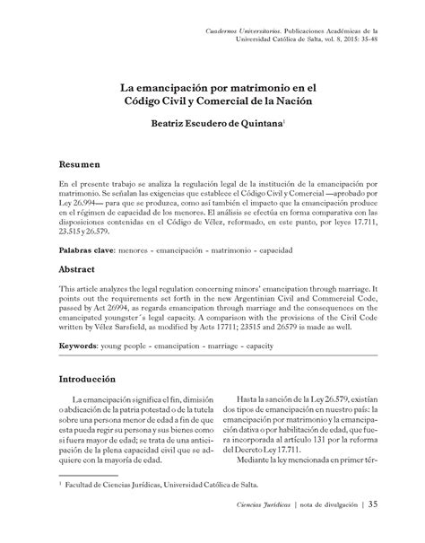 Civil 19 La Emancipación B Escudero Cuadernos Universitarios