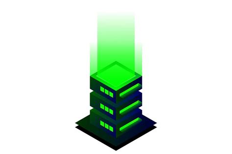 Datacenter Isometric Vector Illustration Abstract 3d Hosting Server Or Data Center Room