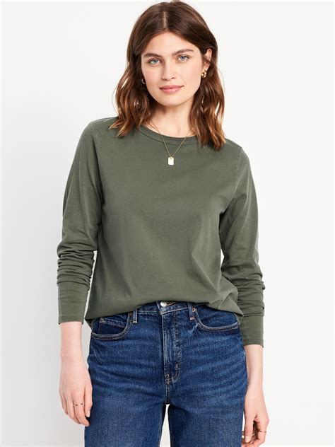 Womens Basic Long Sleeve Tees Old Navy