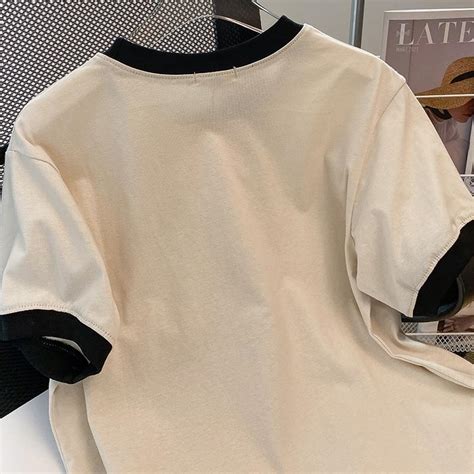 純棉短袖t恤夏韓版印花圓領新款上衣 M Xl 搜購sg Shop日韓服飾商城 全館批發價