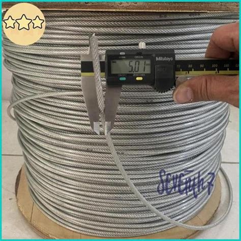 Jual MM MM KAWAT SELING SLING BAJA LAPIS PLASTIK PVC WIRE ROPE GALVANIS Kota Bandung
