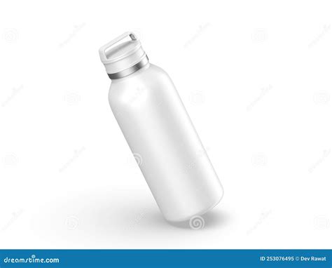 Tumbler Thermos Flask Mockup Template On Isolated White Background